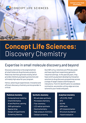 Concept Life Sciences | Flyer | Discovery Chemistry Flyer